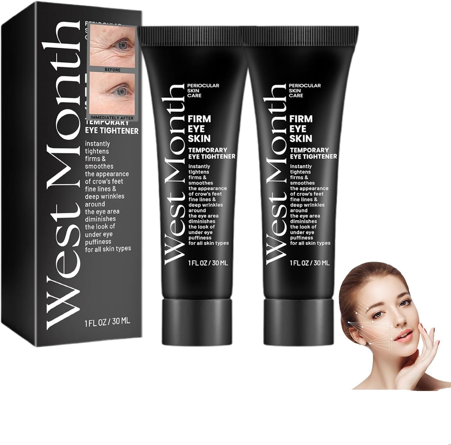 Amazon.com: NHIKLATA WEST MONTH Instant Eye Firm Cream, Fast Firming ...