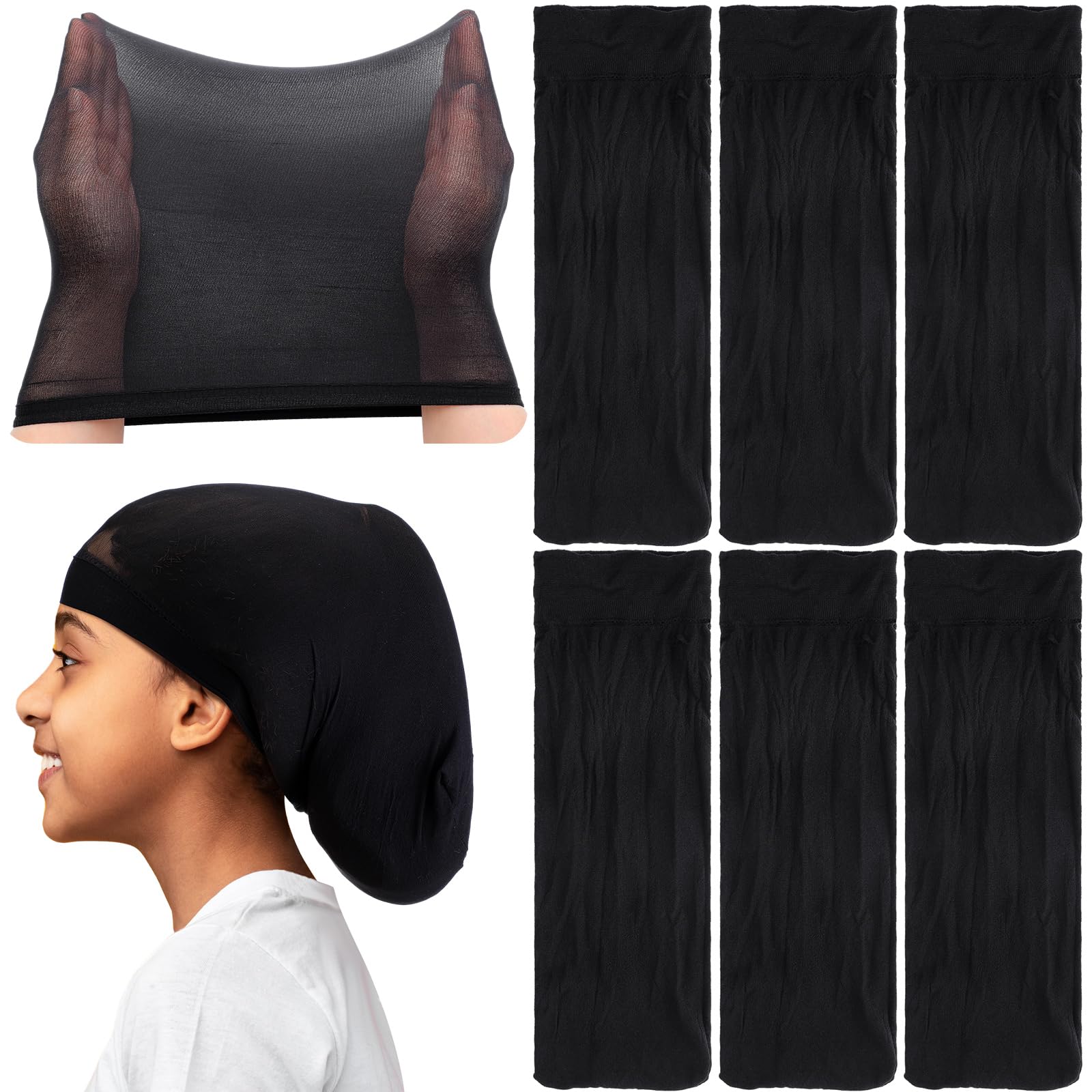 Amazon.com : Glitopper 8 Pcs Kids Stocking Dreadlocks Cap Curly Hair ...