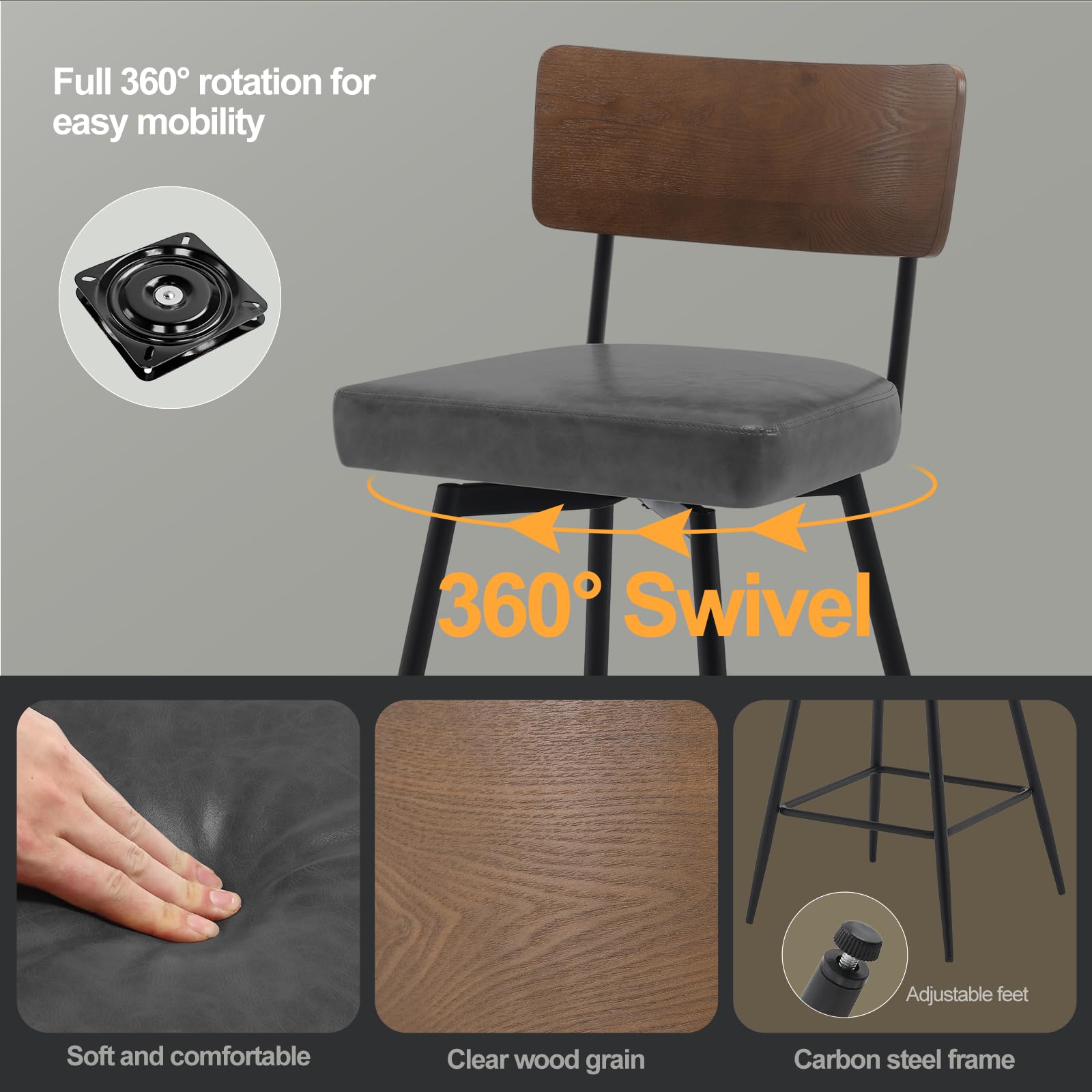 Counter Height Swivel Bar Sto...B0DM8XBHF2 | Encarguelo.com