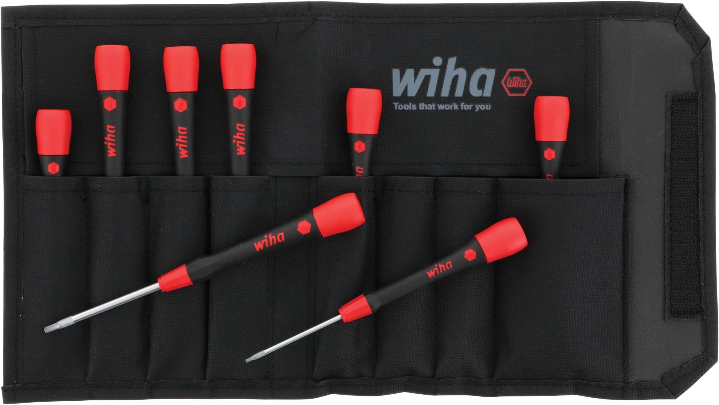 Wiha 26392 8 Piece PicoFinish Hex Driver Inch Set with Precision Handle ...