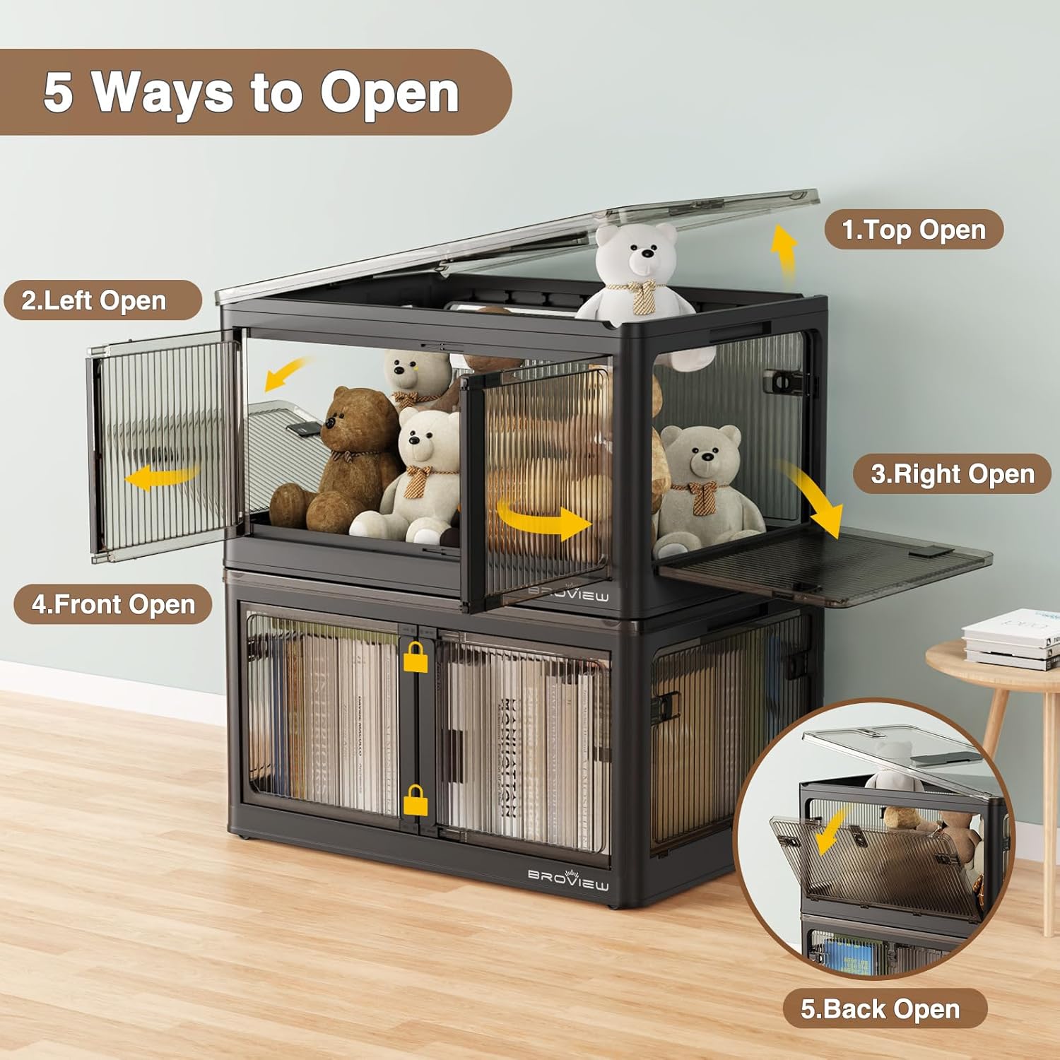 BROVIEW V5 – Contenedores de almacenamiento de plástico de 100 galones ...