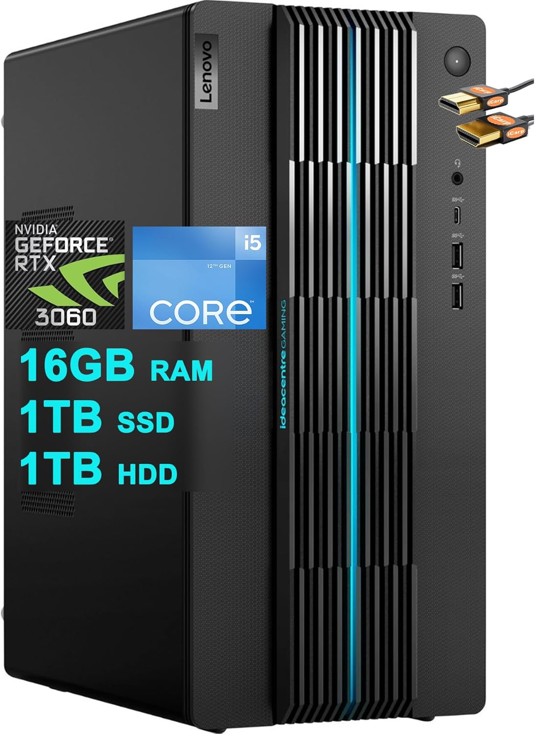 Amazon.com: Lenovo IdeaCentre 5 Gaming Desktop 12th Generation Intel ...