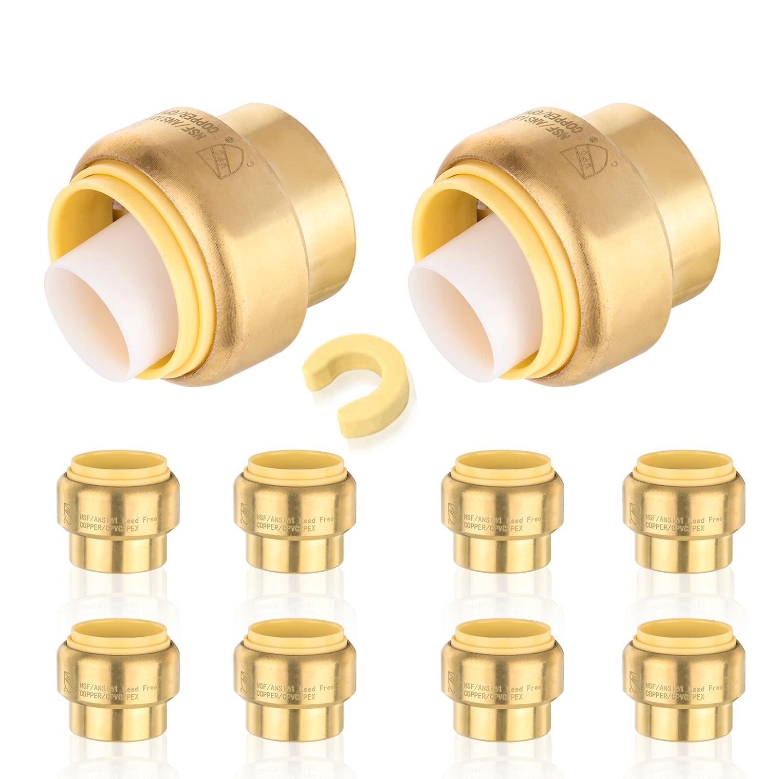 Amazon.com: HeSun 10-Pack Pushfit Plug (End Cap), 1/2-Inch Push to ...
