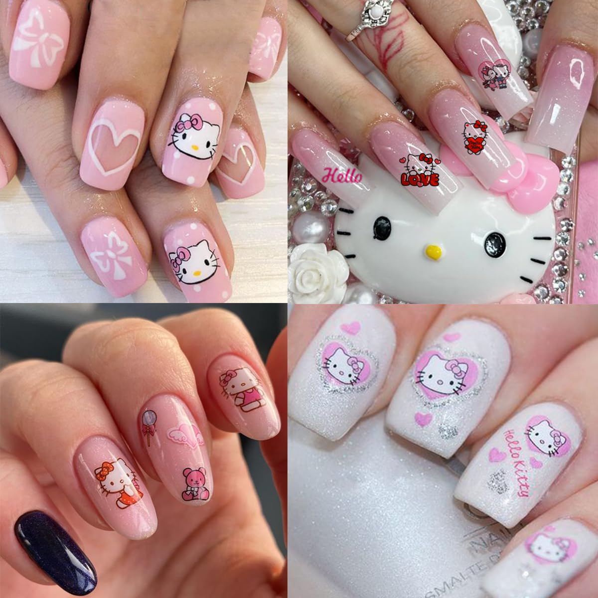 Pretty Hello Kitty Nail Designs For Short Nails