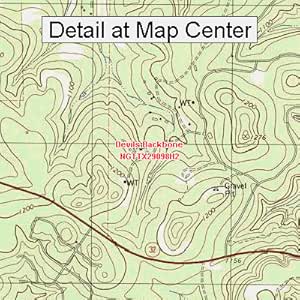 Amazon.com : USGS Topographic Quadrangle Map - Devils Backbone, Texas ...