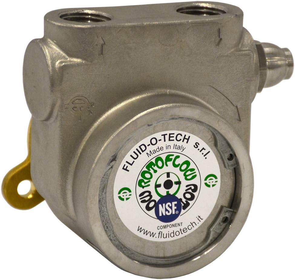 Fluid-o-Tech Stainless Steel Rotary Vane Pump 250 gph 1/2" NPT - Amazon.com