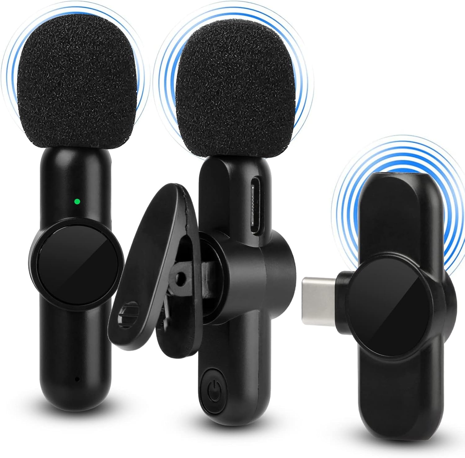 Micrófono Inalámbrico Tipo C Mini Portátil Micrófono de Solapa ...