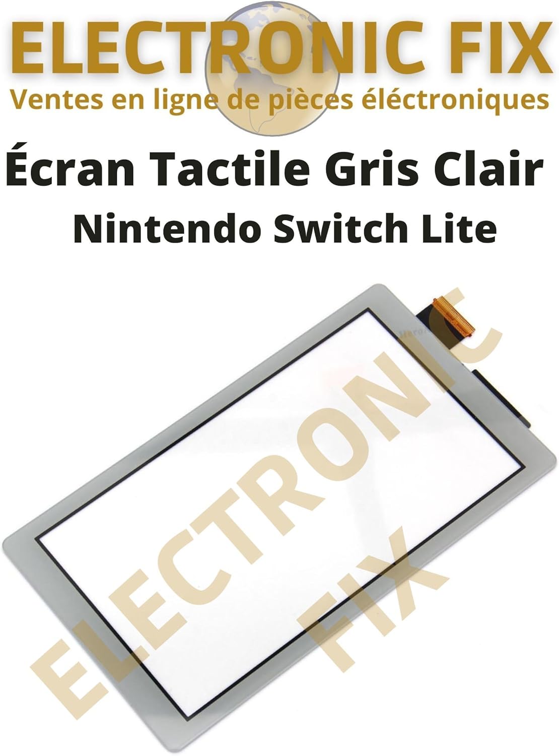ELECTRONICFIX Écran tactile Lcd Gris Clair pour Console de jeu nintendo ...