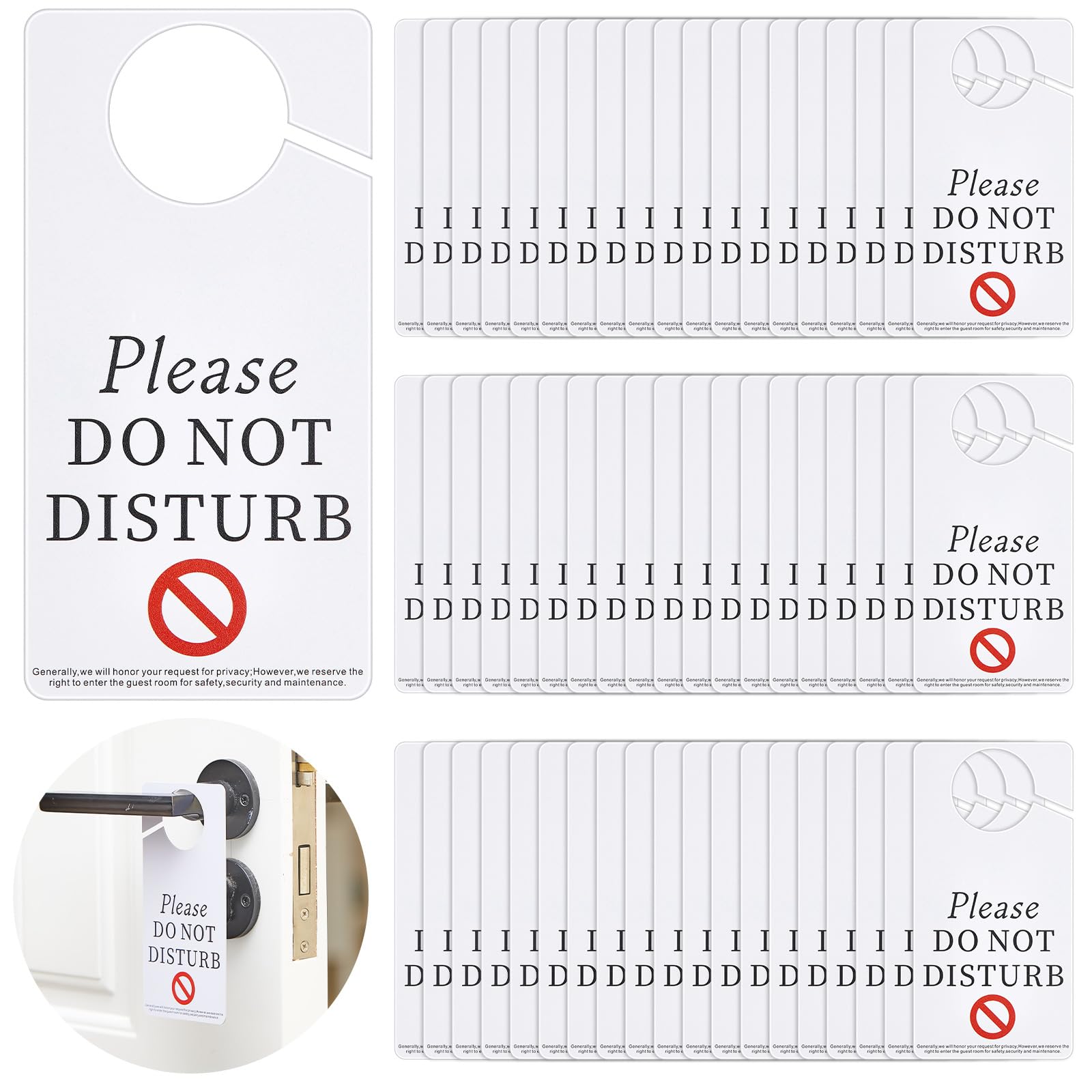 Amazon.com : Teenyyou 100 Pcs Do Not Disturb Door Hanger Sign 3''x 6 ...