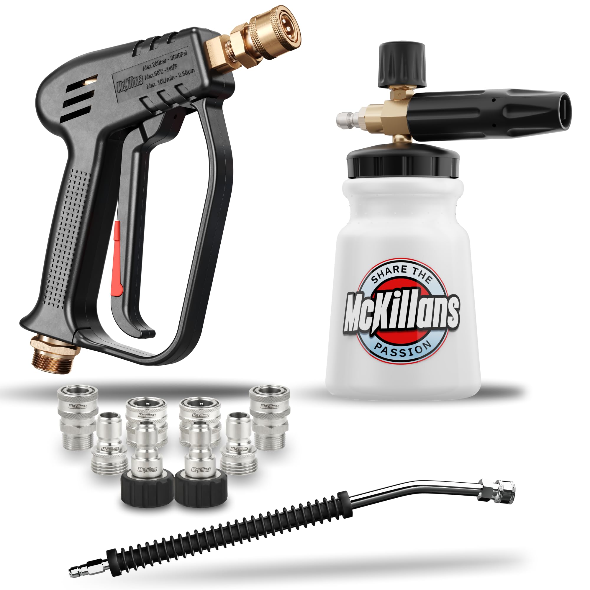 Amazon.com: McKillans® Short Pressure Washer Gun Upgrade Kit: Stubby ...