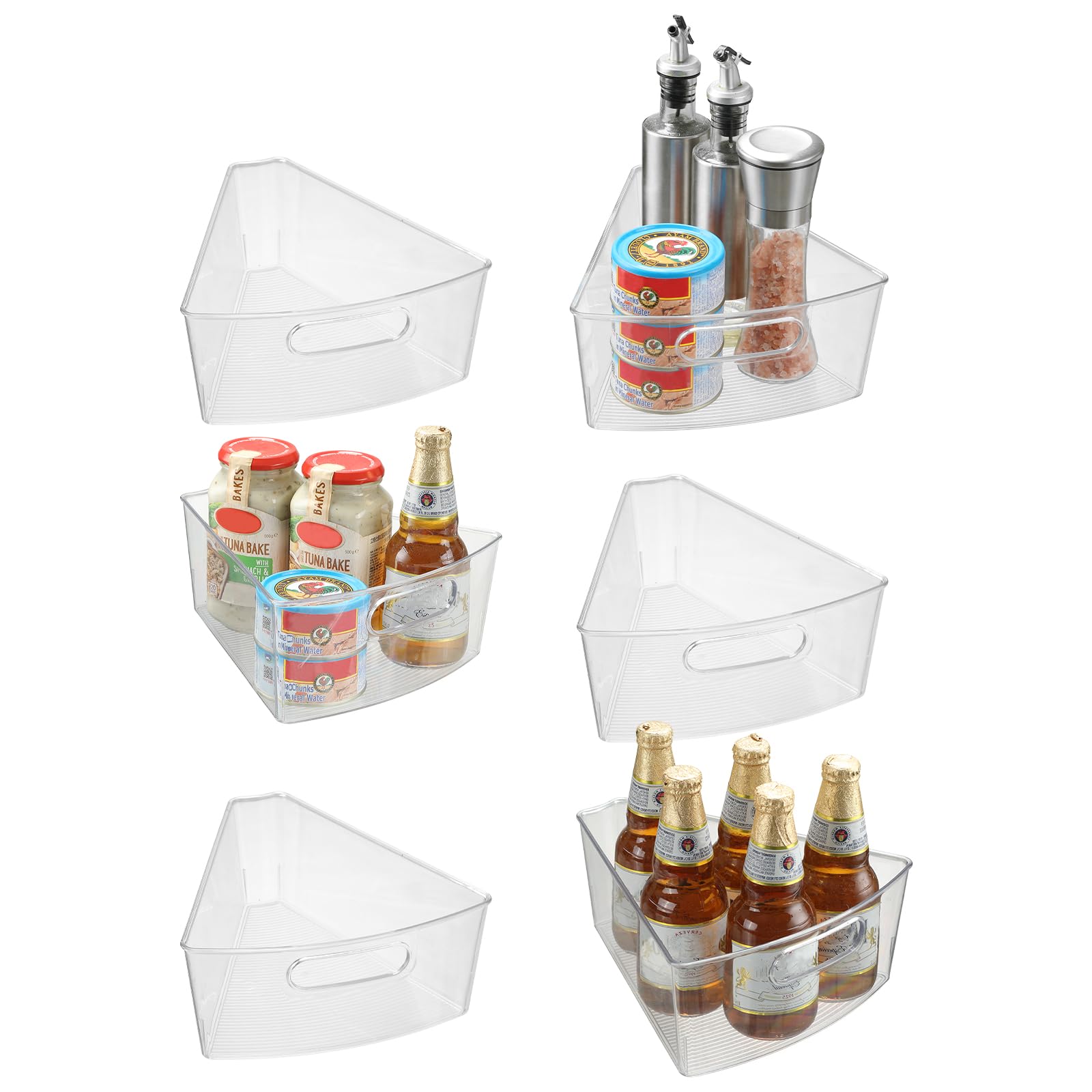 Amazon.com: Naivees Plastic Wedge Storage Bin Storage Containers with ...