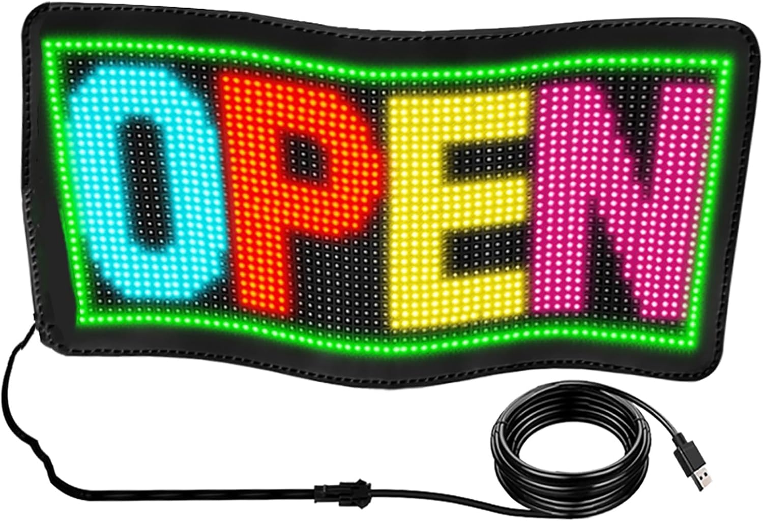 Amazon.co.jp: Neon Sign LED, Flexible USB LED Car Sign, Custom LED Sign ...