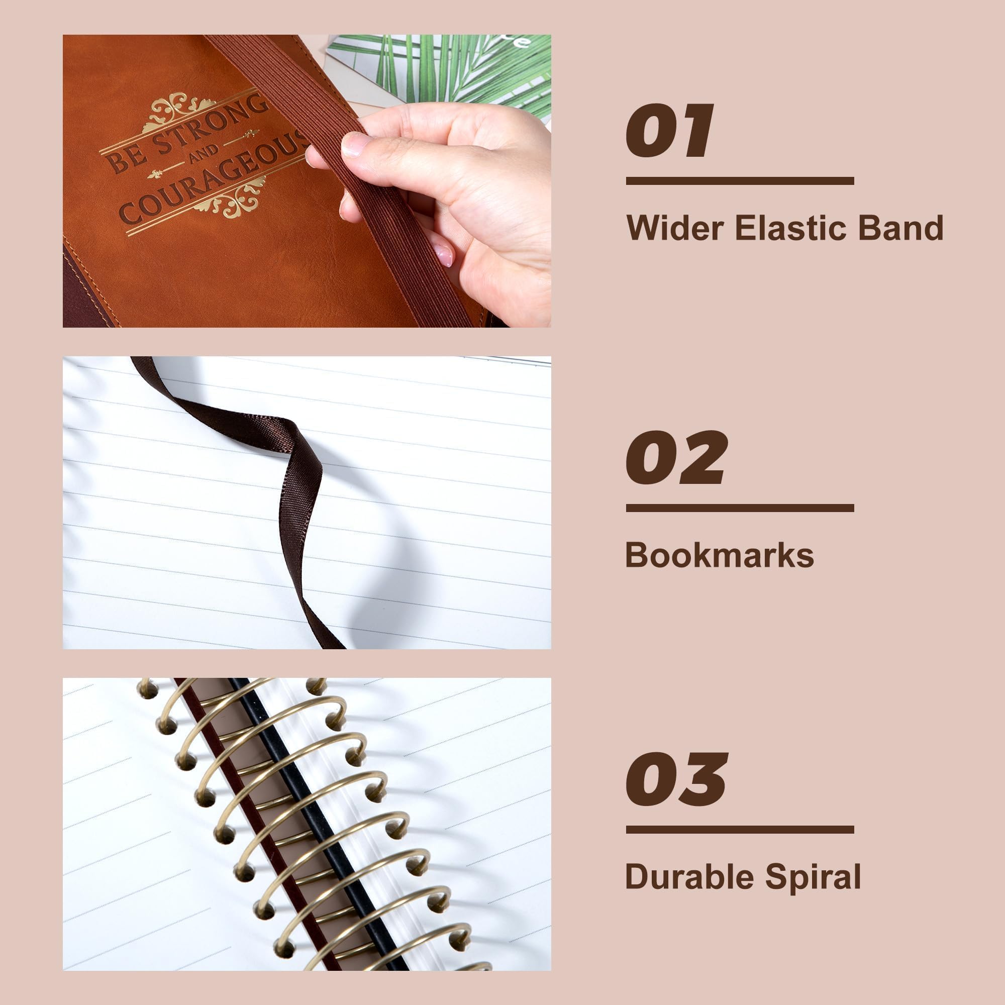 Snapklik.com : Yoment Spiral Journal Large Leather Notebook 300 Pages ...