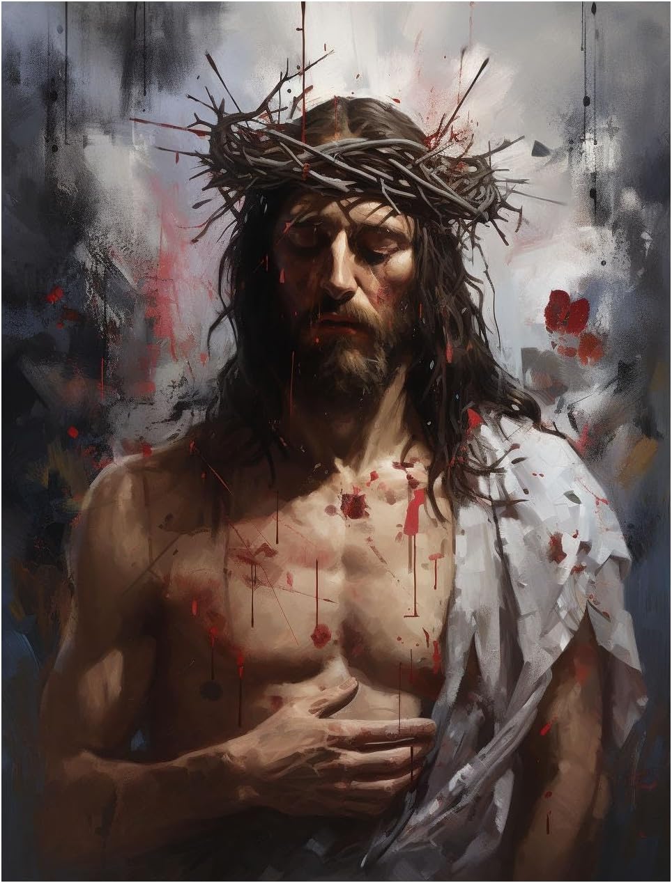 Amazon.com: veces Jesus Pictures for Wall,Jesus Portrait Canvas Prints ...