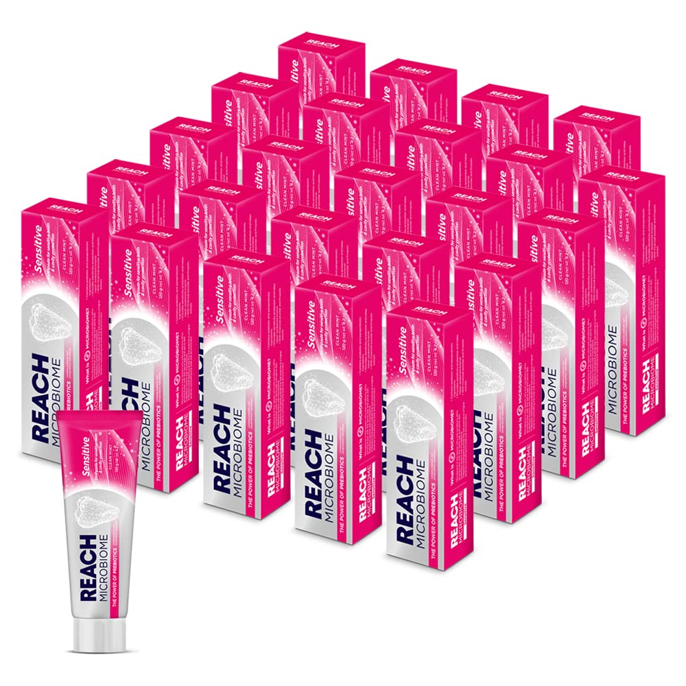 Reach Microbiome Toothpaste Sensitive 120g X 24 Clean Mint Flavor ...