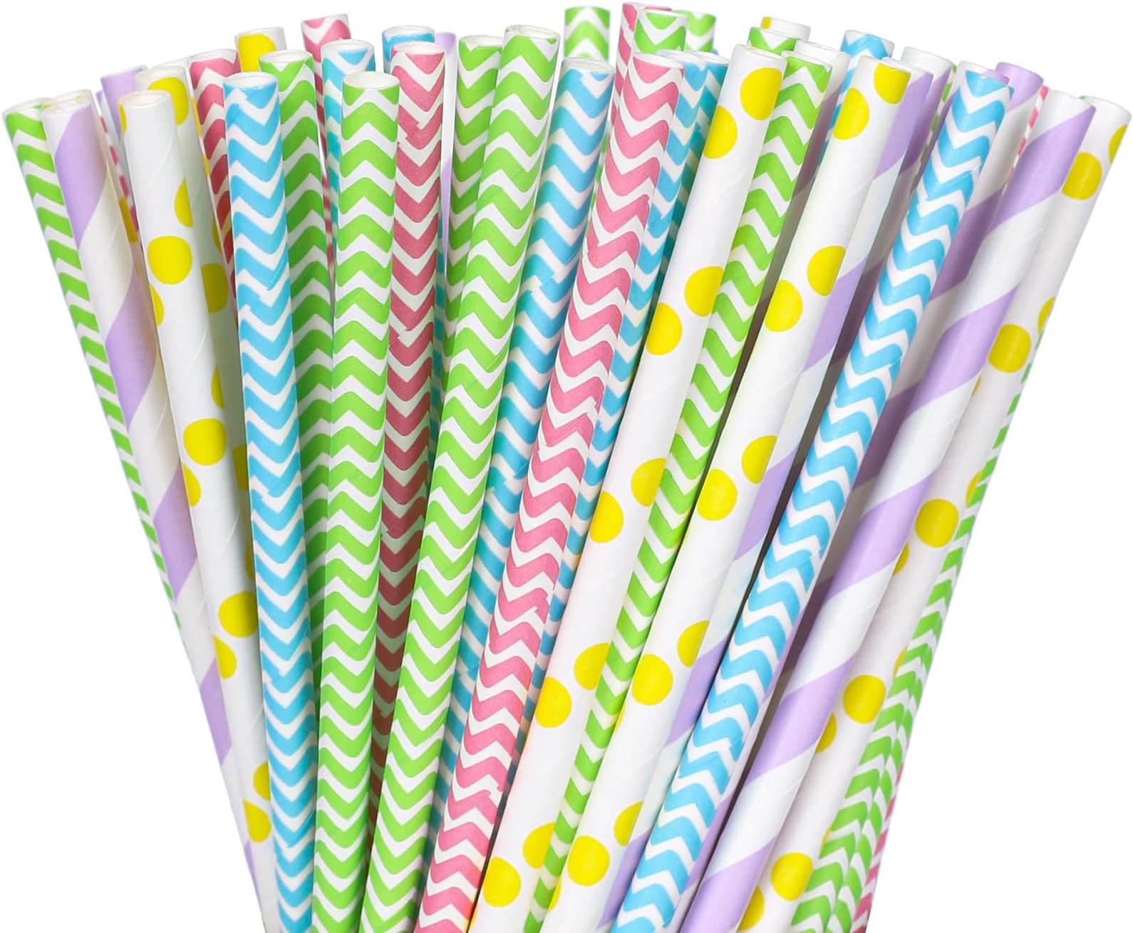 Amazon.com: 75-Pack Eco-Friendly Biodegradable Paper Straws - Vintage ...