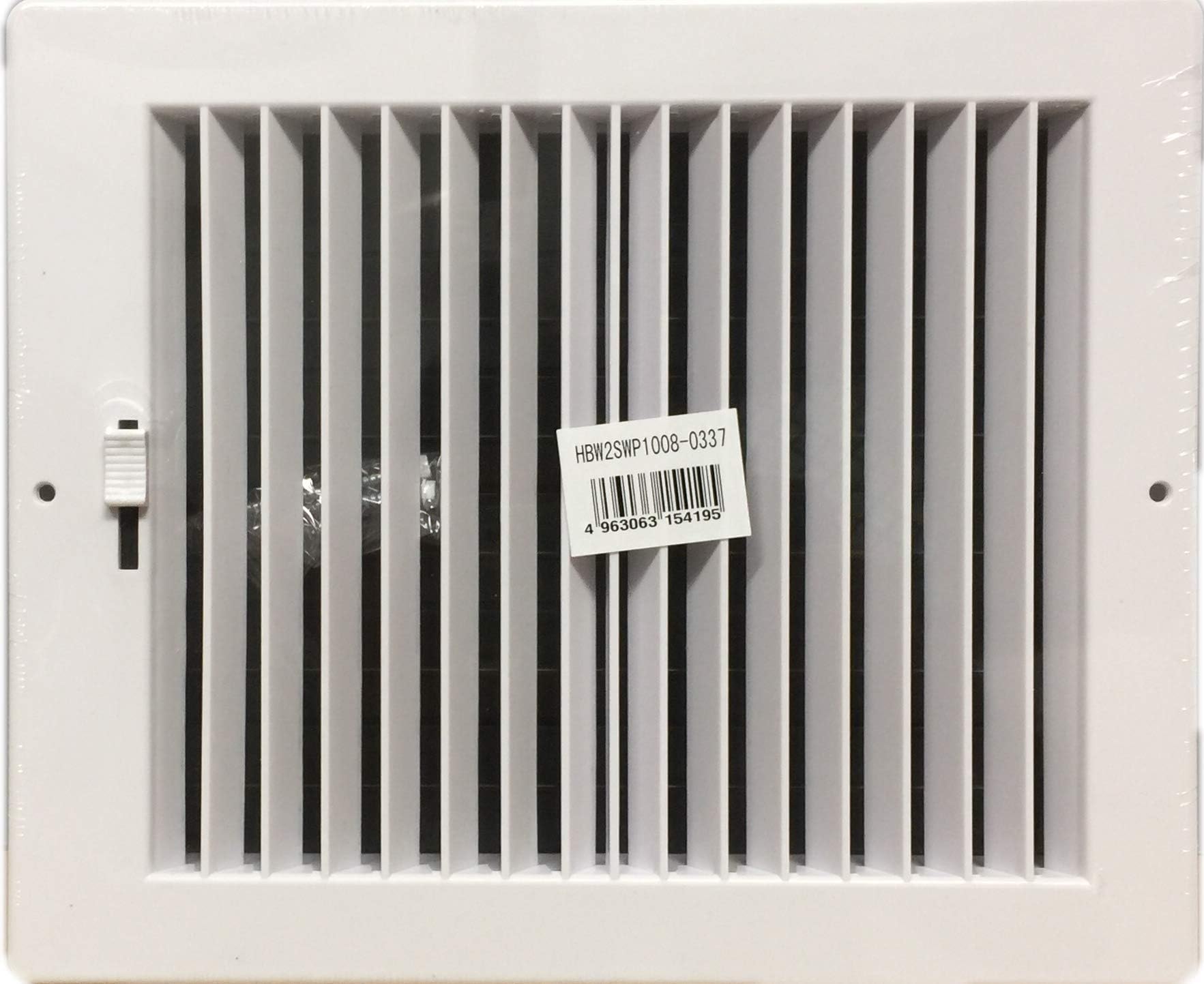 HBW Four-Way Plastic Side Wall/Ceiling Register in White 6" w X 6" h ...