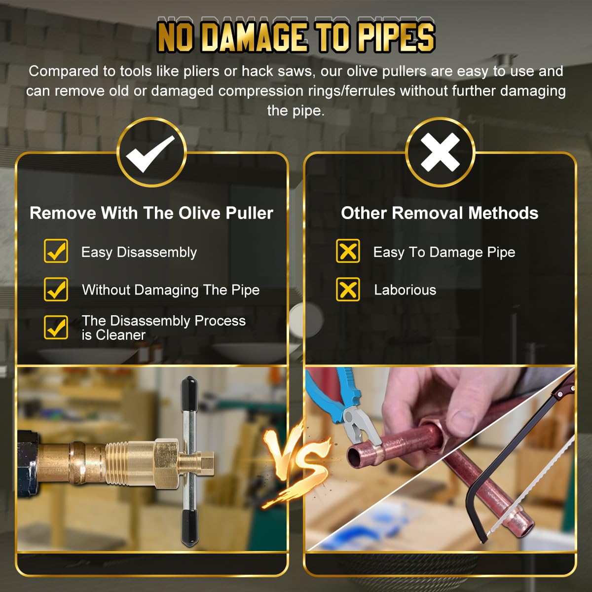 Snapklik.com : Upgraded Compression Ring Removal Tool Not Damage Copper ...