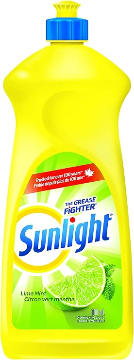 Sunlight 2468587 Standard Dishwashing Liquid, Lime Mint, 800mL, Yellow ...