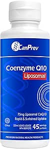 CanPrev Liposomal Coenzyme Q10 75mg in Citrus Flavor, 225ml - Non-GMO ...