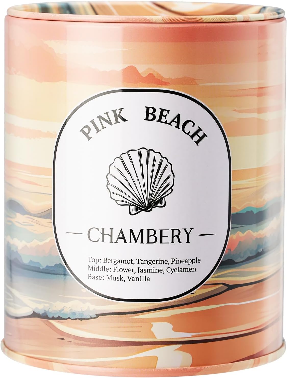 Amazon.com: CHAMBERY Pink Beach Candle 9.17oz | Sunrise/Sunset at The ...