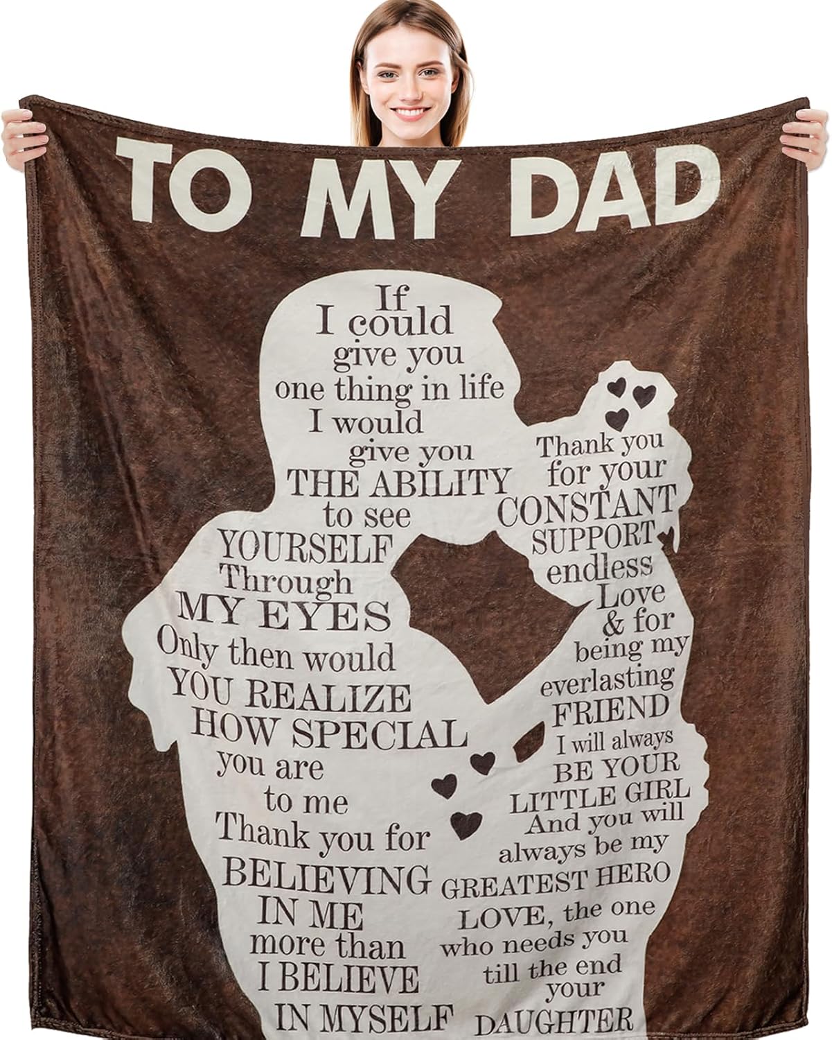 Amazon.com: Dad Blanket 50x60 Inches, for Dad from Daughter or Son ...