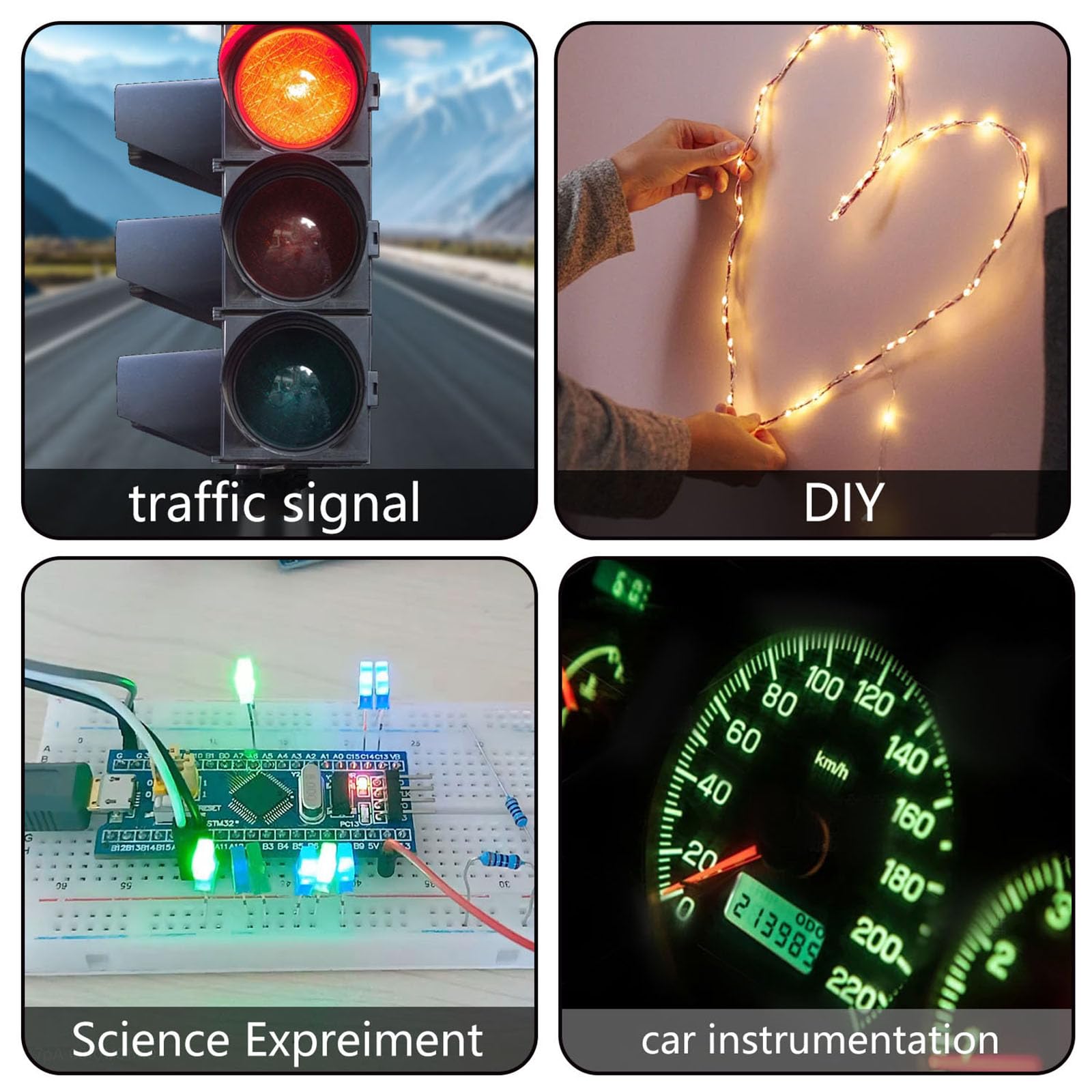 Snapklik.com : 1200Pcs 3MM 5MM LED Diode Light Assortment Kit Low ...