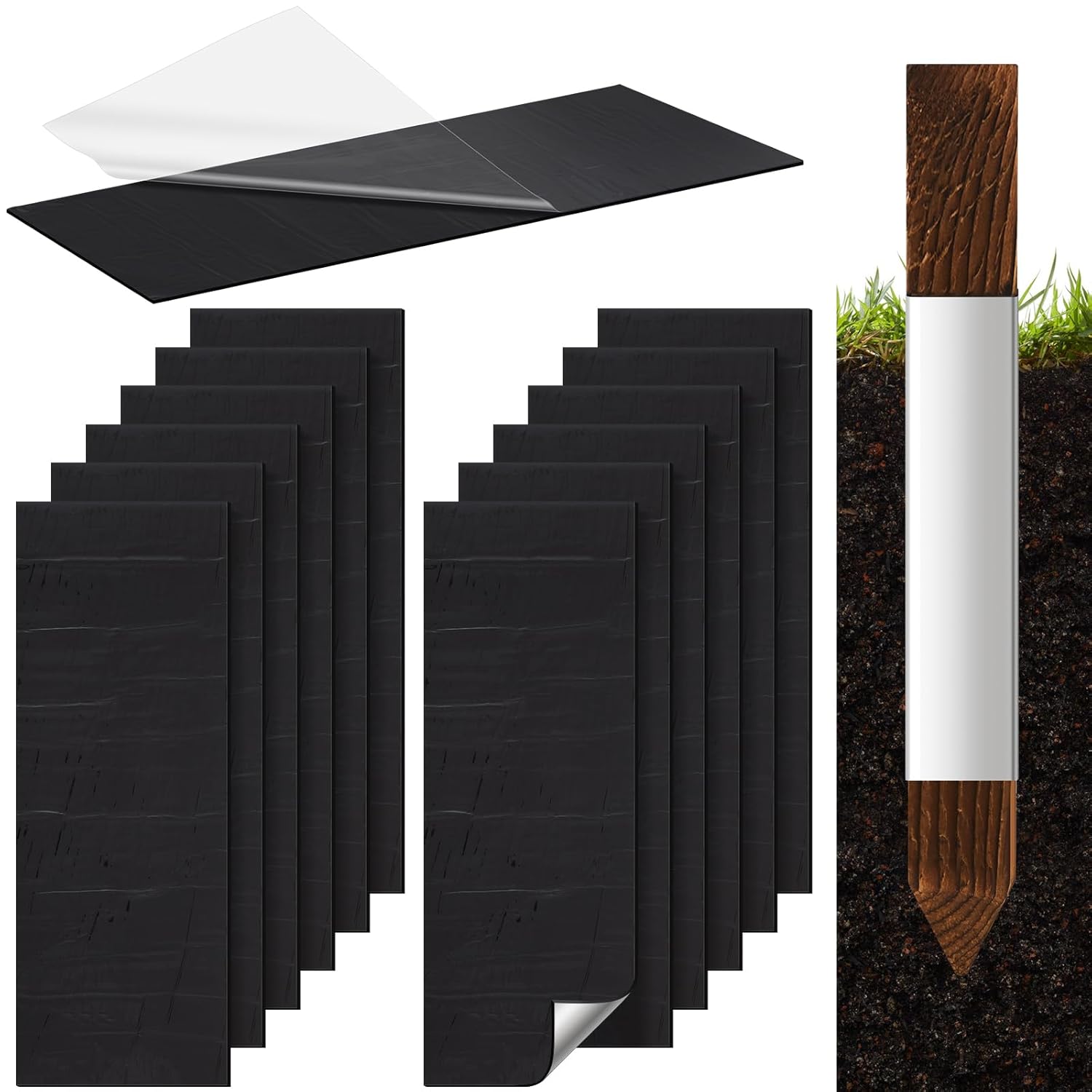 Amazon.com: Innconee 12 Pieces Post Protector 4x4 Post Sleeve Post Wrap ...