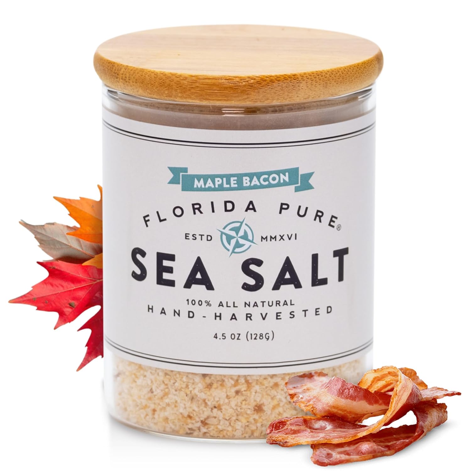 Amazon.com : FLORIDA PURE Maple Bacon Sea Salt - Smoky, 80+ Mineral ...