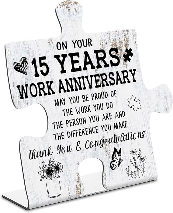 15Year Work Anniversary Employee Gifts, Thank You 15 Years Employee ...