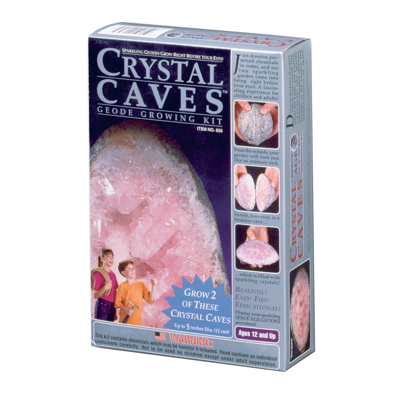 Amazon.com: Crystal Caves: 2 Rose Quartz Geodes : Toys & Games