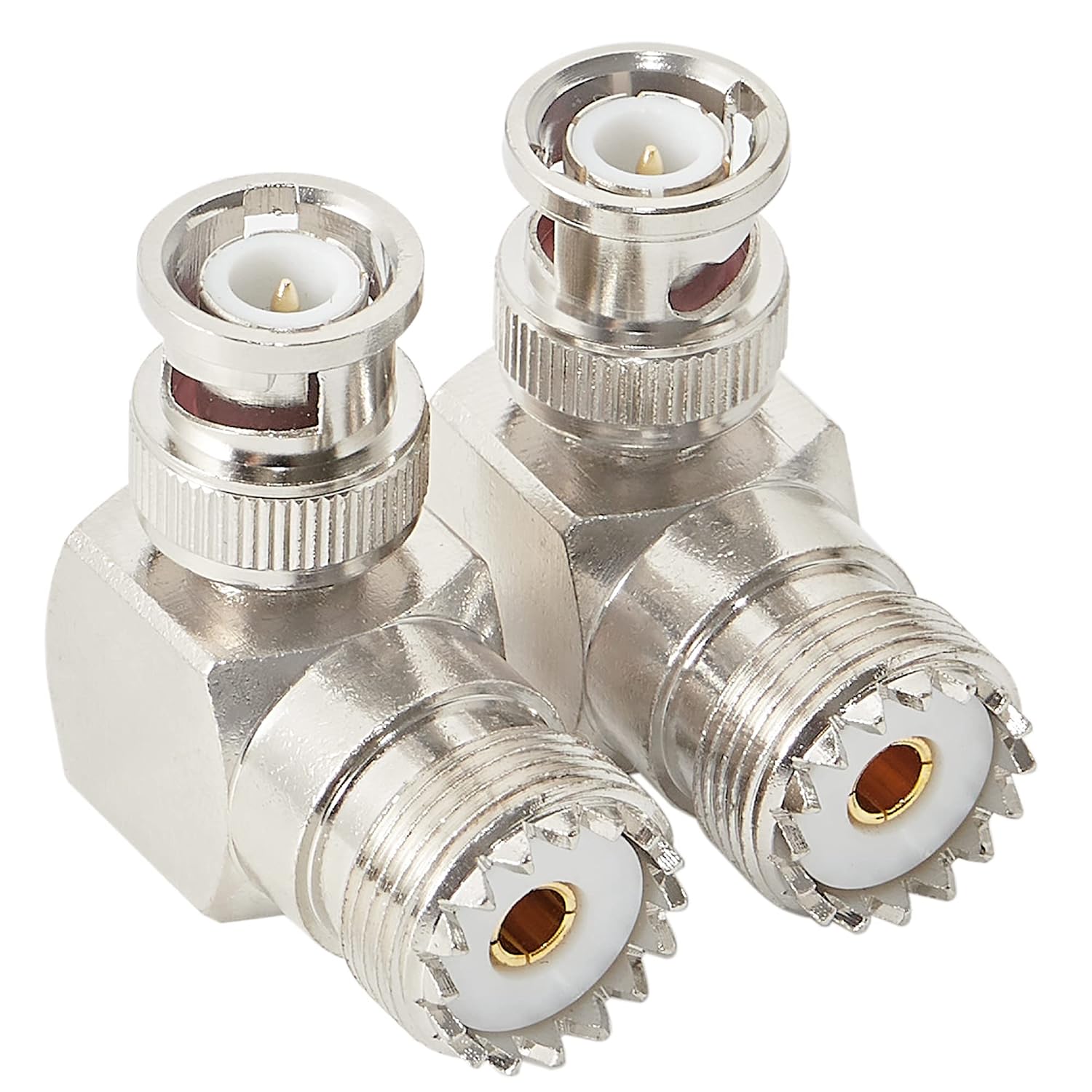 Anina BNC Male to UHF Female SO239 Jack Coax Connector Right Angle RF ...