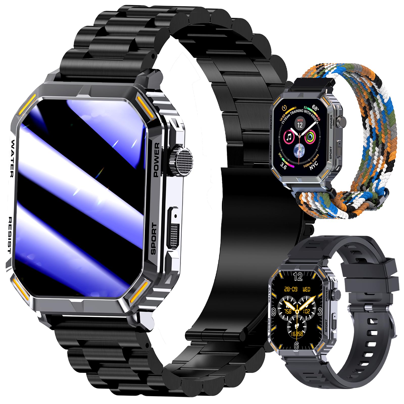 Snapklik.com : 3 In 1 Smart Watch For Men