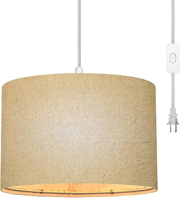 IHENGYANLT 2 Pack Plug in Pendant Light, Hanging Light with 15Ft Clear ...