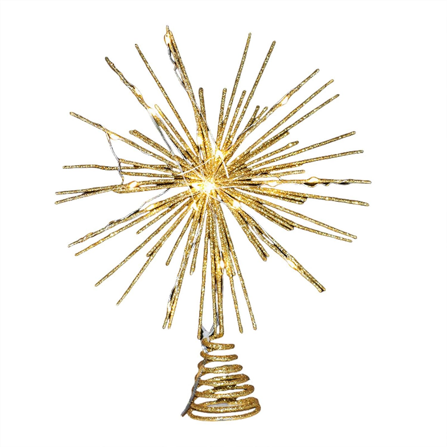 Amazon.com: Gold Starburst Treetop Tree Topper Spikes on Spring ...