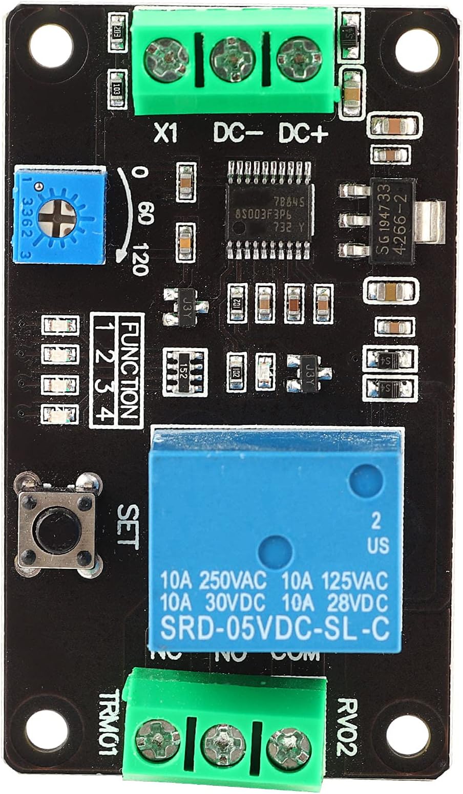 DC 5V/12V/24V Delay Timer Relay, Self-locking Delay On Off Time Switch Super 555 Timer (DC12V ...
