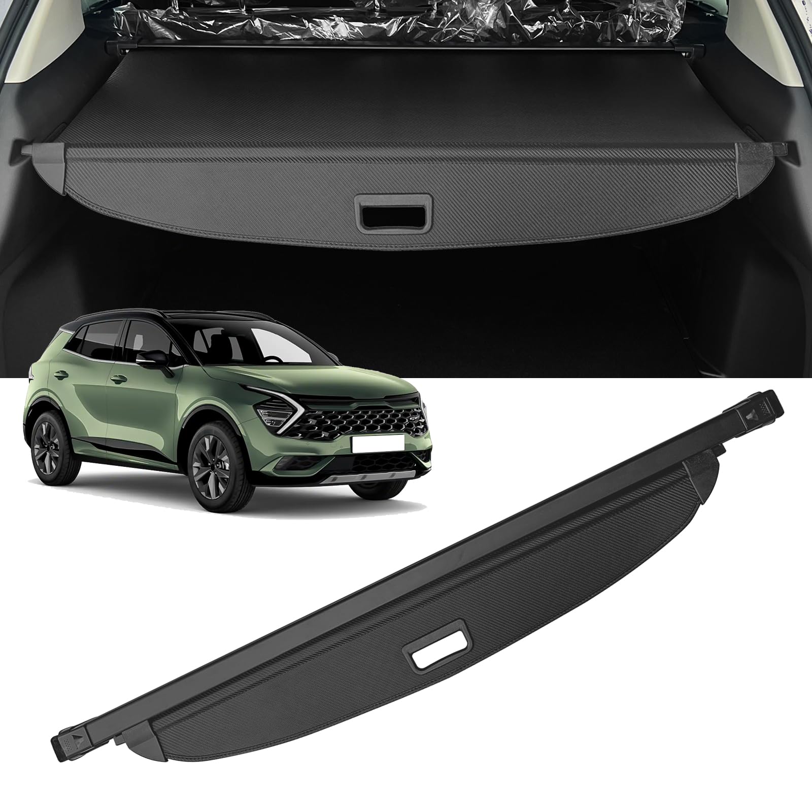 Snapklik.com : Retractable Cargo Cover For Kia Sportage 2026-2023 ...