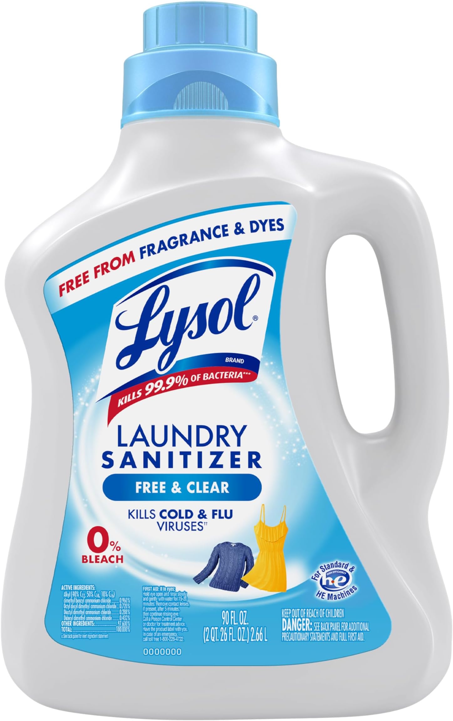 Amazon.com: Laundry Sanitizer Additive, 0% Bleach Crisp Linen Scent 150 ...