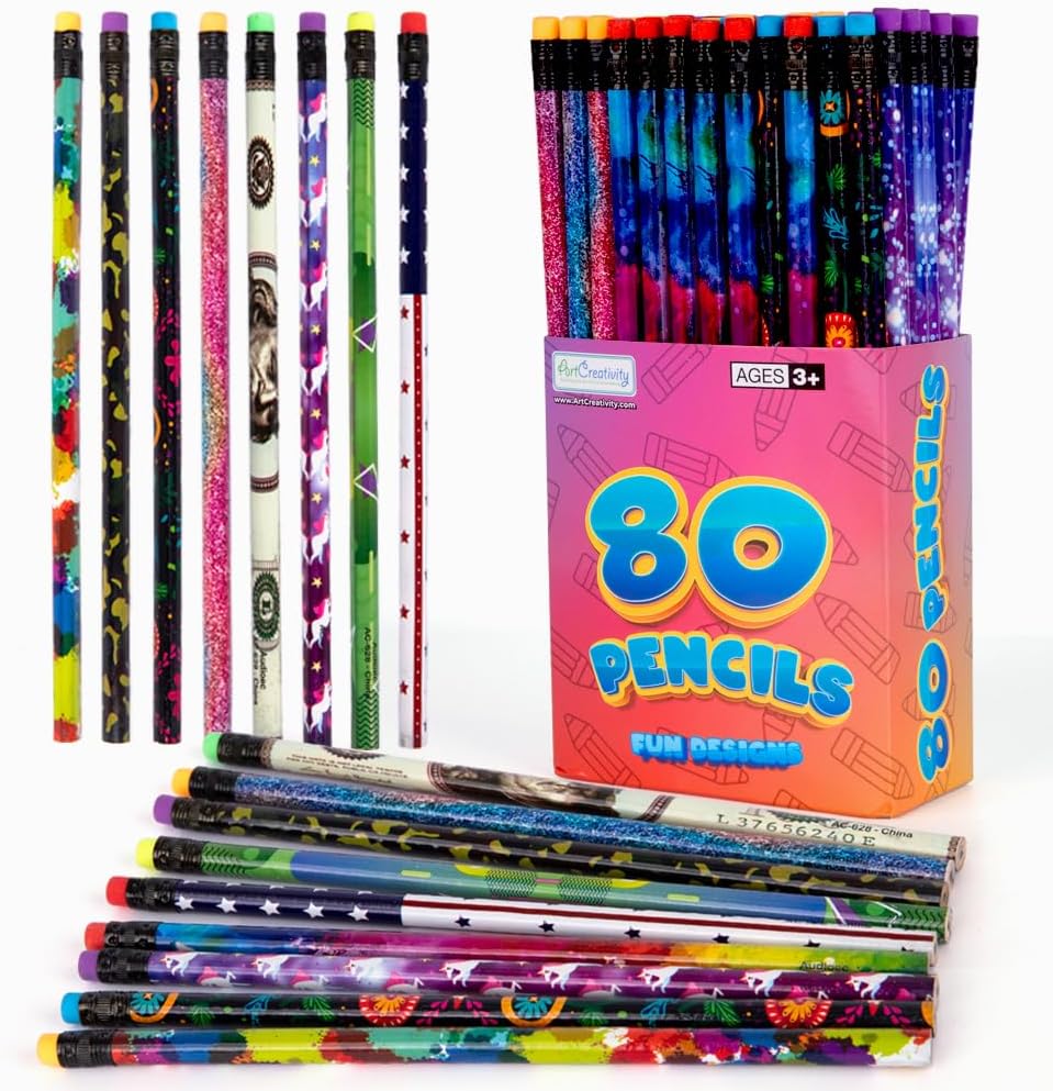 Amazon.com : GiftExpress 48 Pcs Assorted Pencils for Kids, Colorful ...