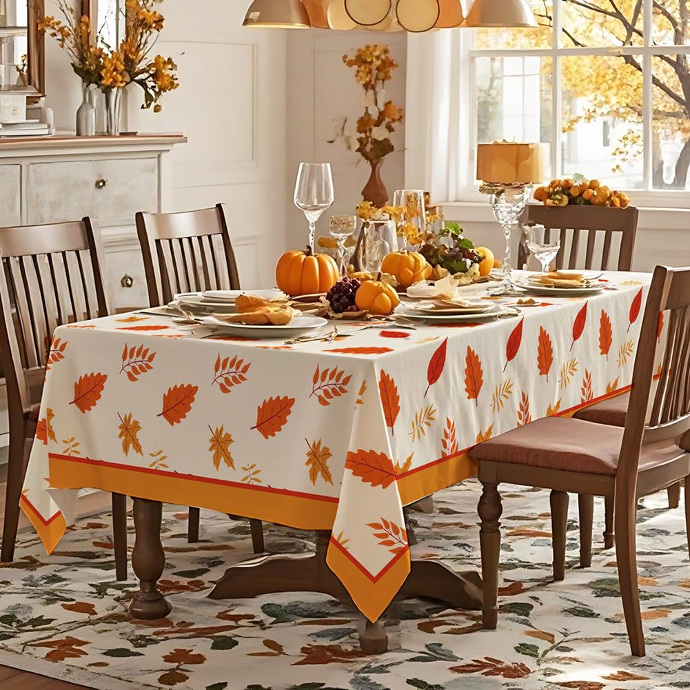 Amazon.com: SASTYBALE Fall Tablecloths for Rectangle Tables, Spill ...