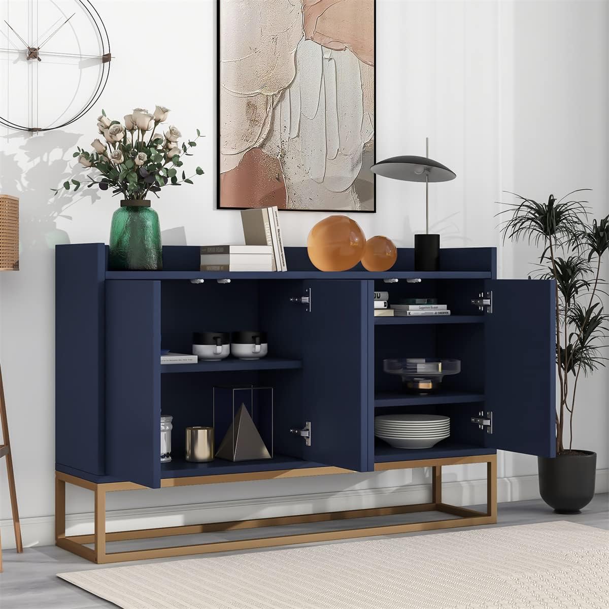 Amazon.com - Buffet Sideboard Cabinet,Freestanding Storage Cabinet with ...