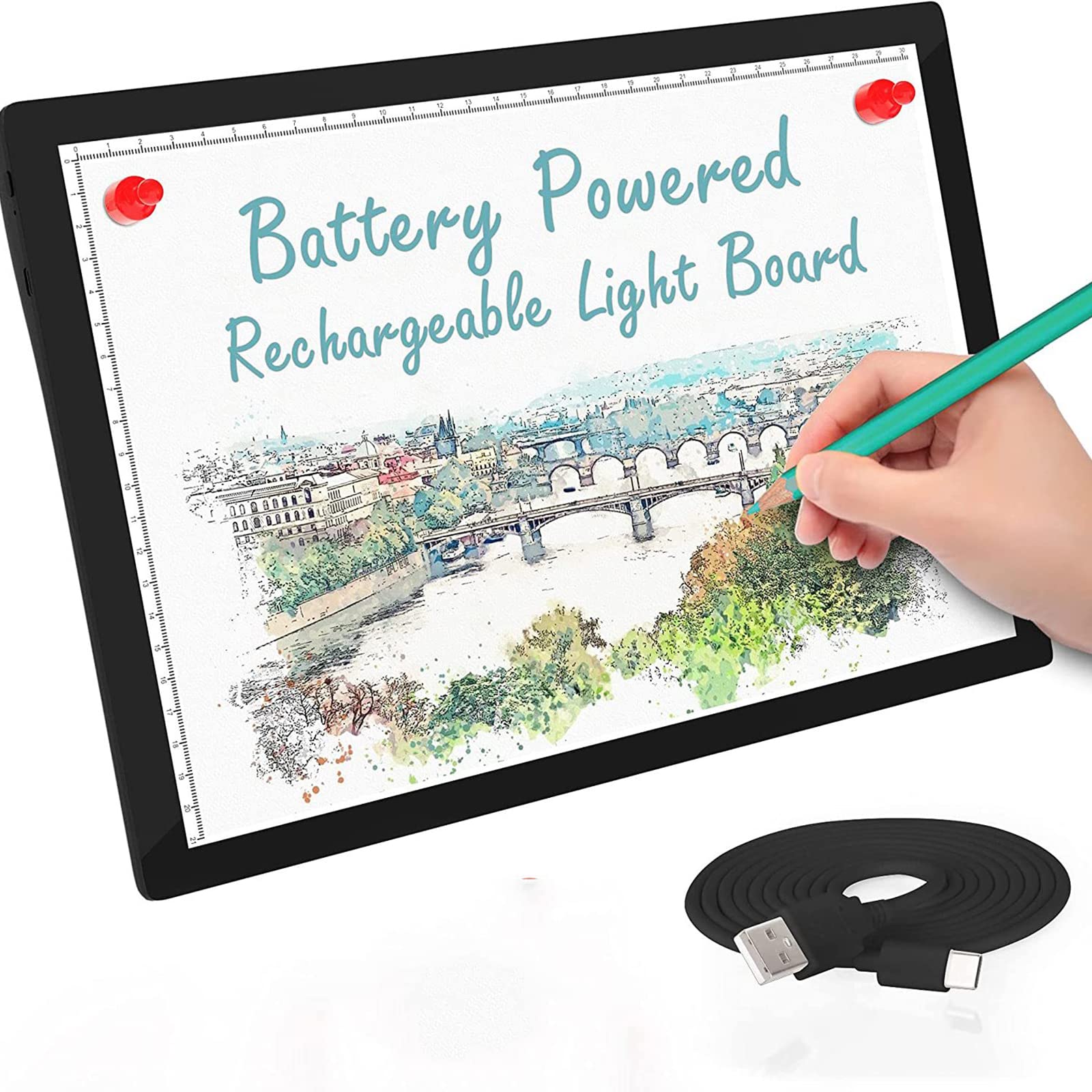 Buy LED Light Box Drawing A4, Ultra-Thin Portable LED Light Box Tracer ...