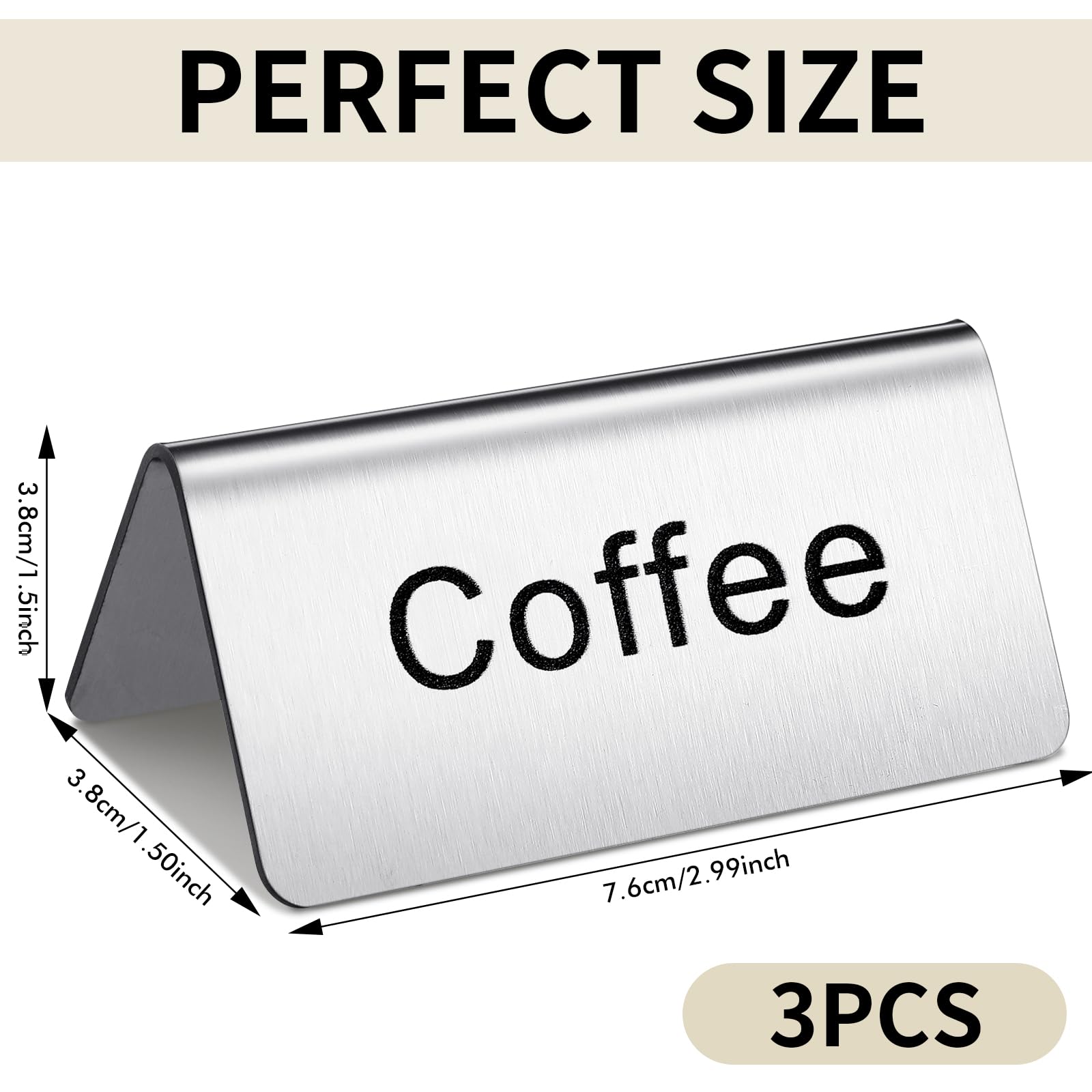 Snapklik.com : Yaocom 3 Pack Stainless Steel Tent Sign Beverage Tent ...