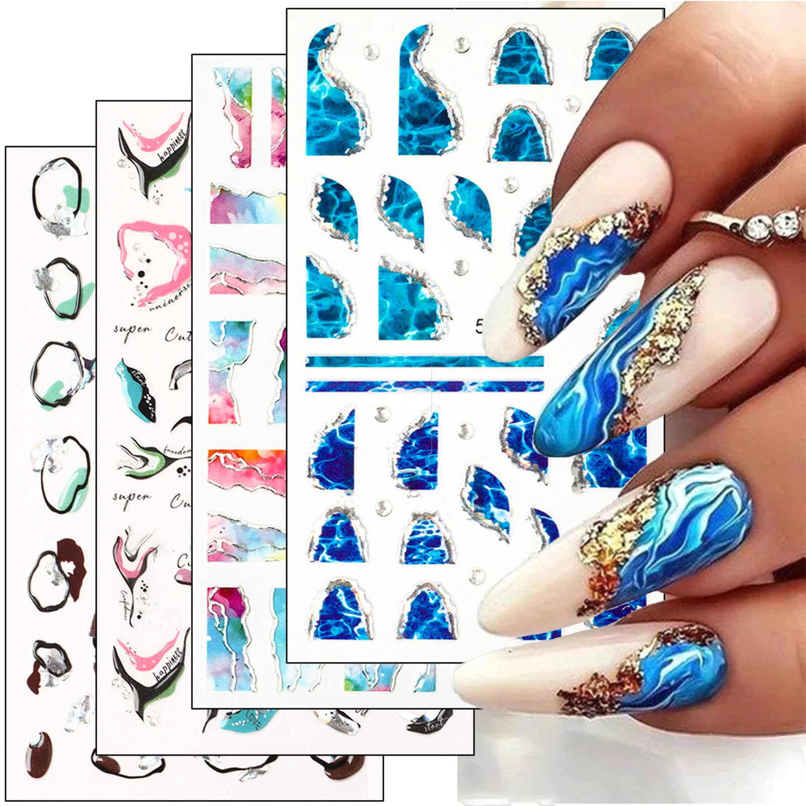 Ocean Wave Nail Art