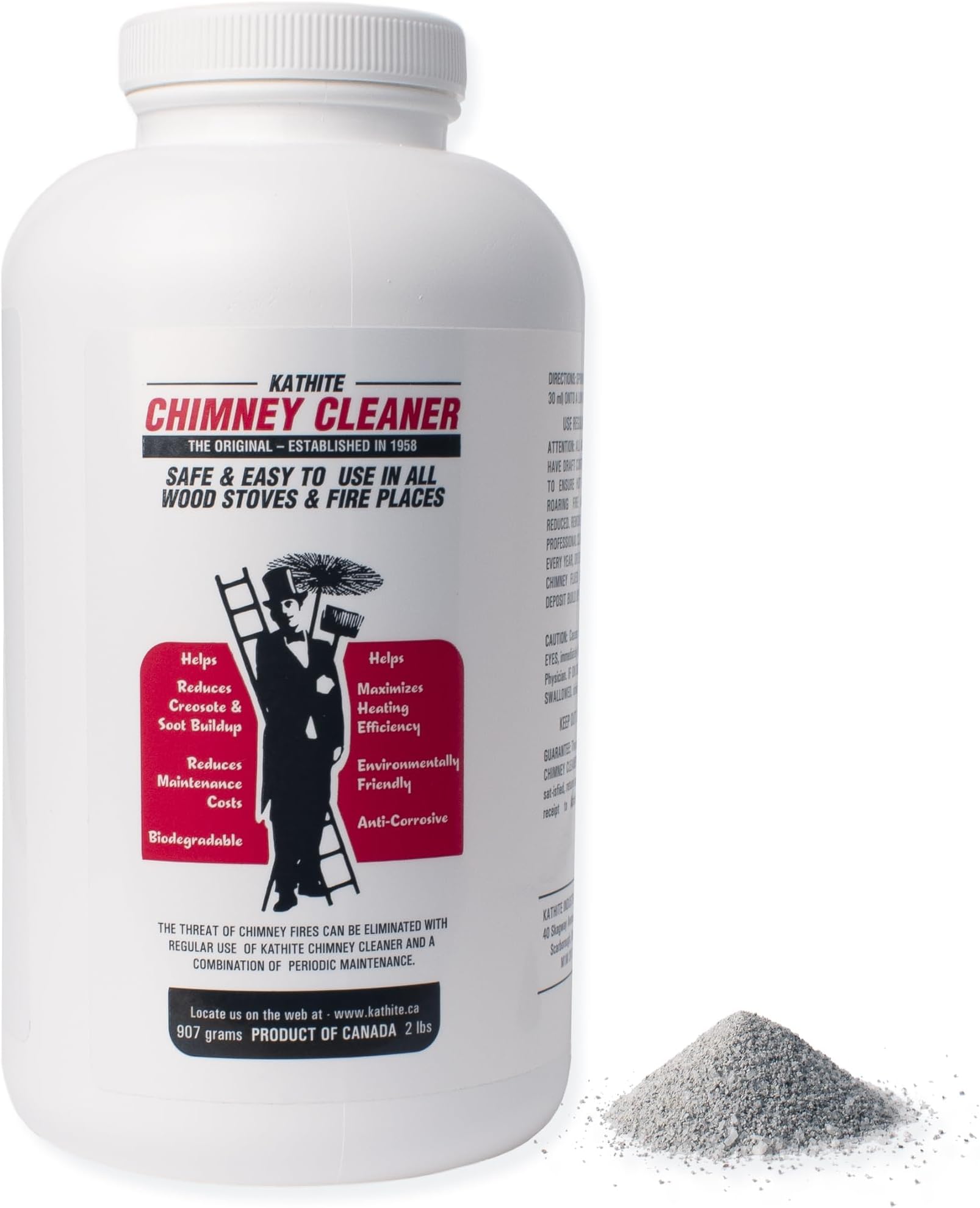 KABIN Kathite Chimney Sweep Cleaner 2LB - Fireplace Chimney Cleaning ...