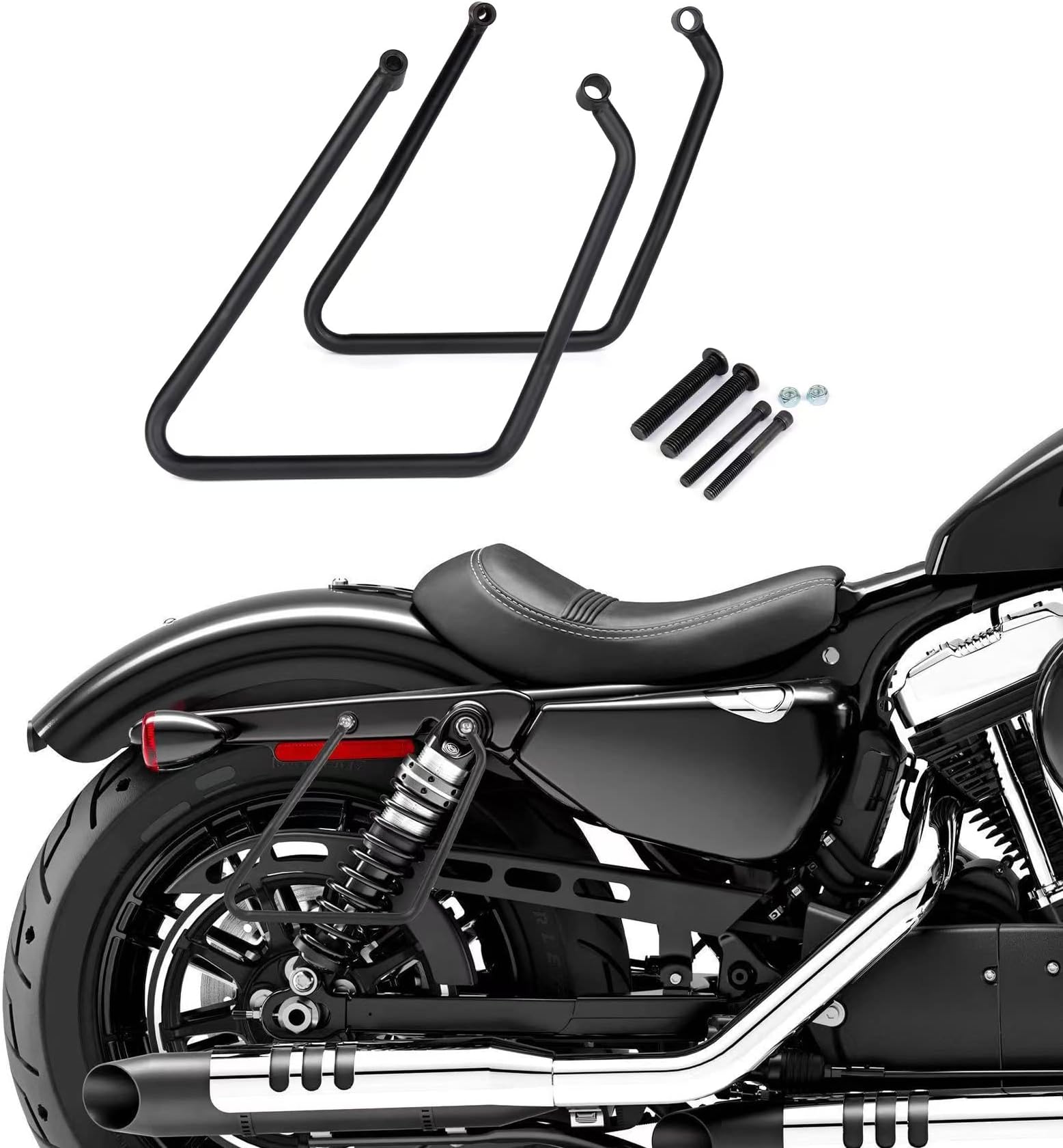 Amazon.com: YHMOTO Motorcycle Universal Saddlebag Mounting Bracket ...