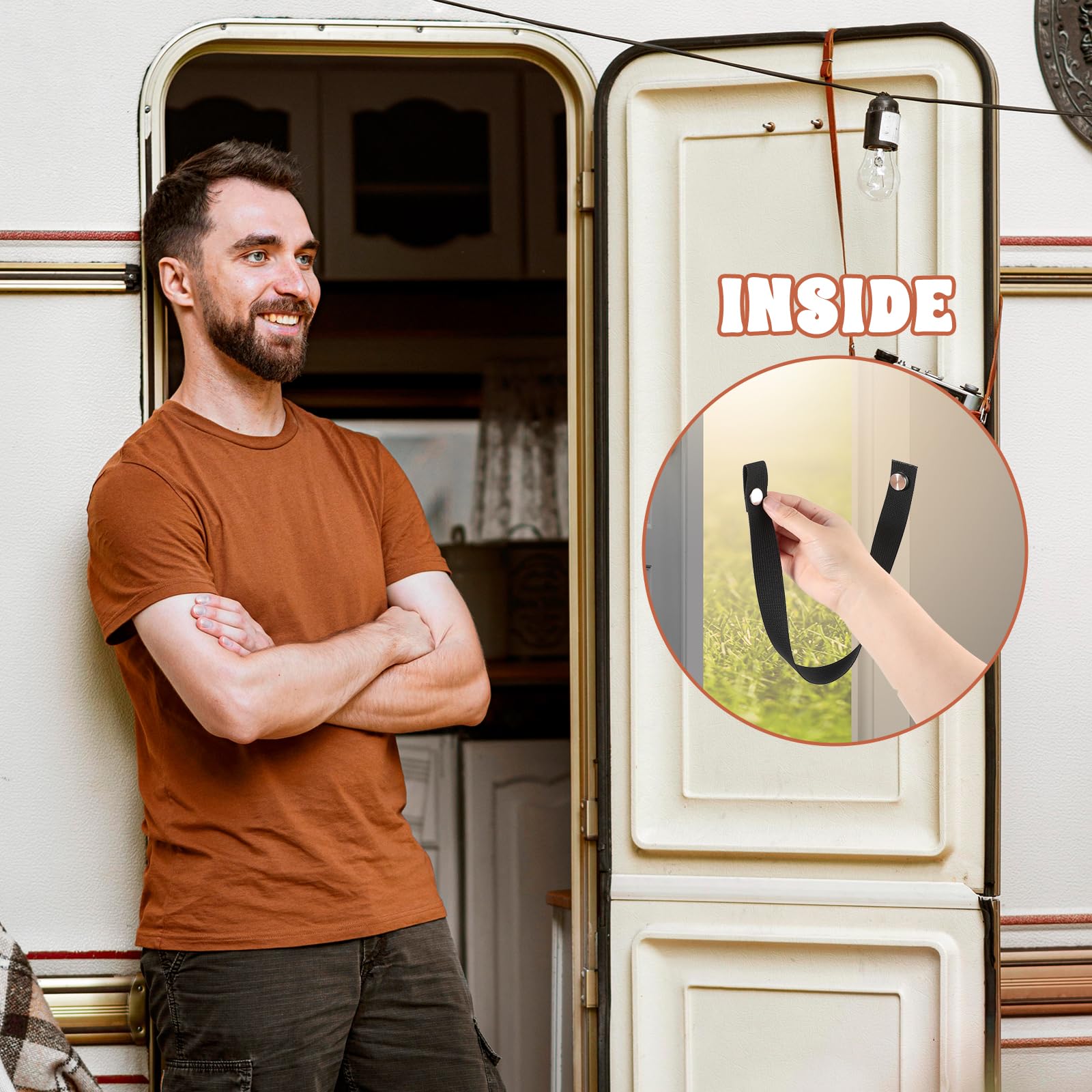 Snapklik.com : 2 Sets RV Door Straps, 18 Inch Heavy Duty Sliding Door ...