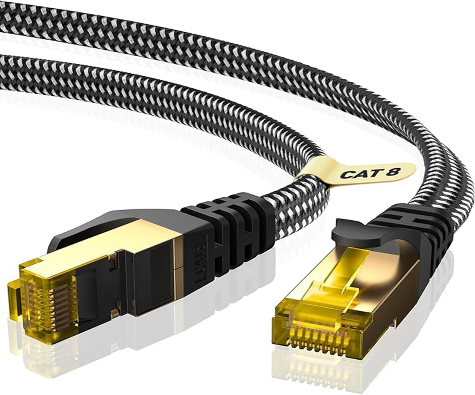 Amazon.com: BUSOHE Cat8 Ethernet Cable 3FT 2Pack, Outdoor&Indoor ...
