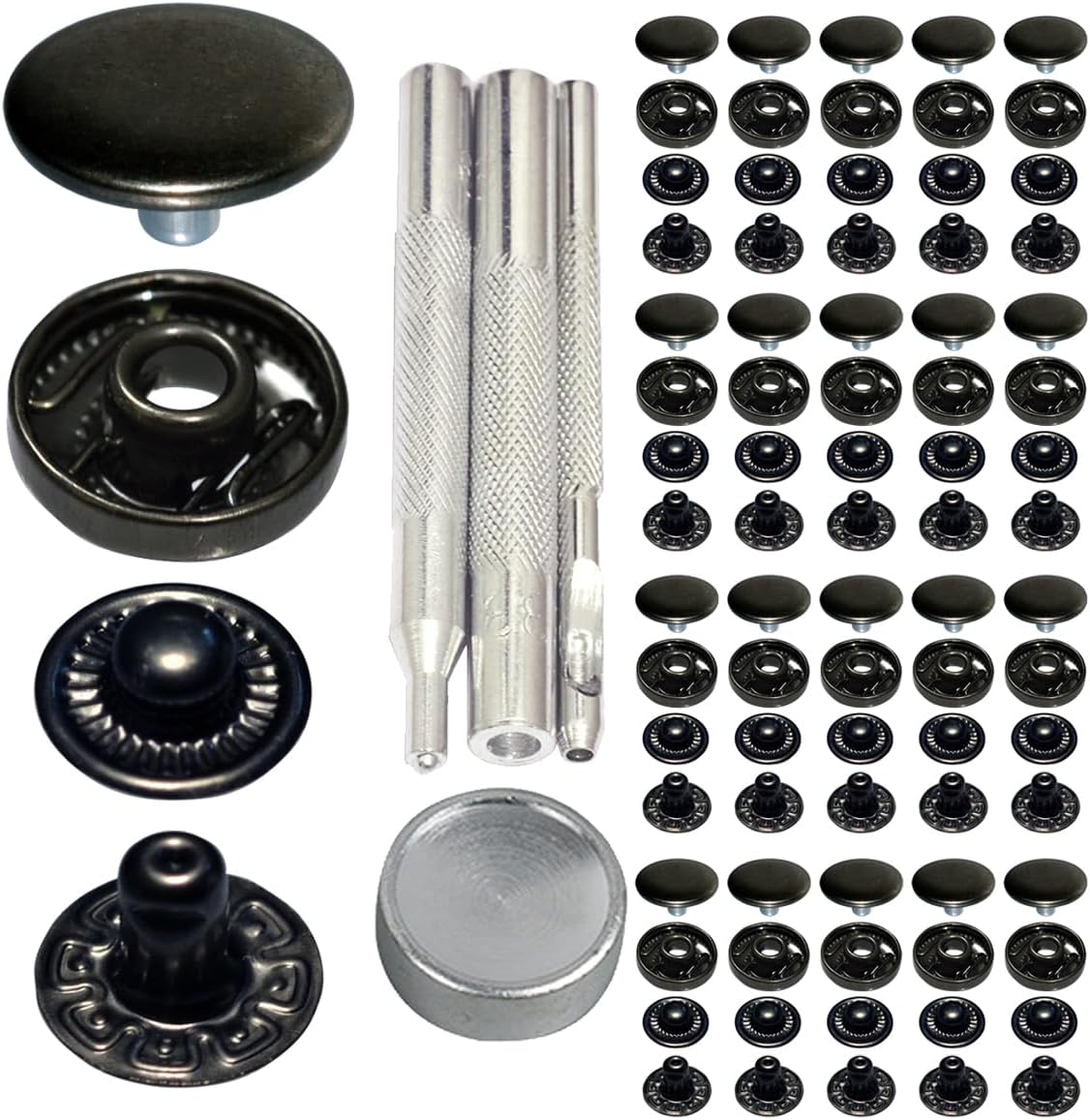 Amazon.com: 12.5mm 633# Snap Fastener Stainless Steel Poppers Press ...