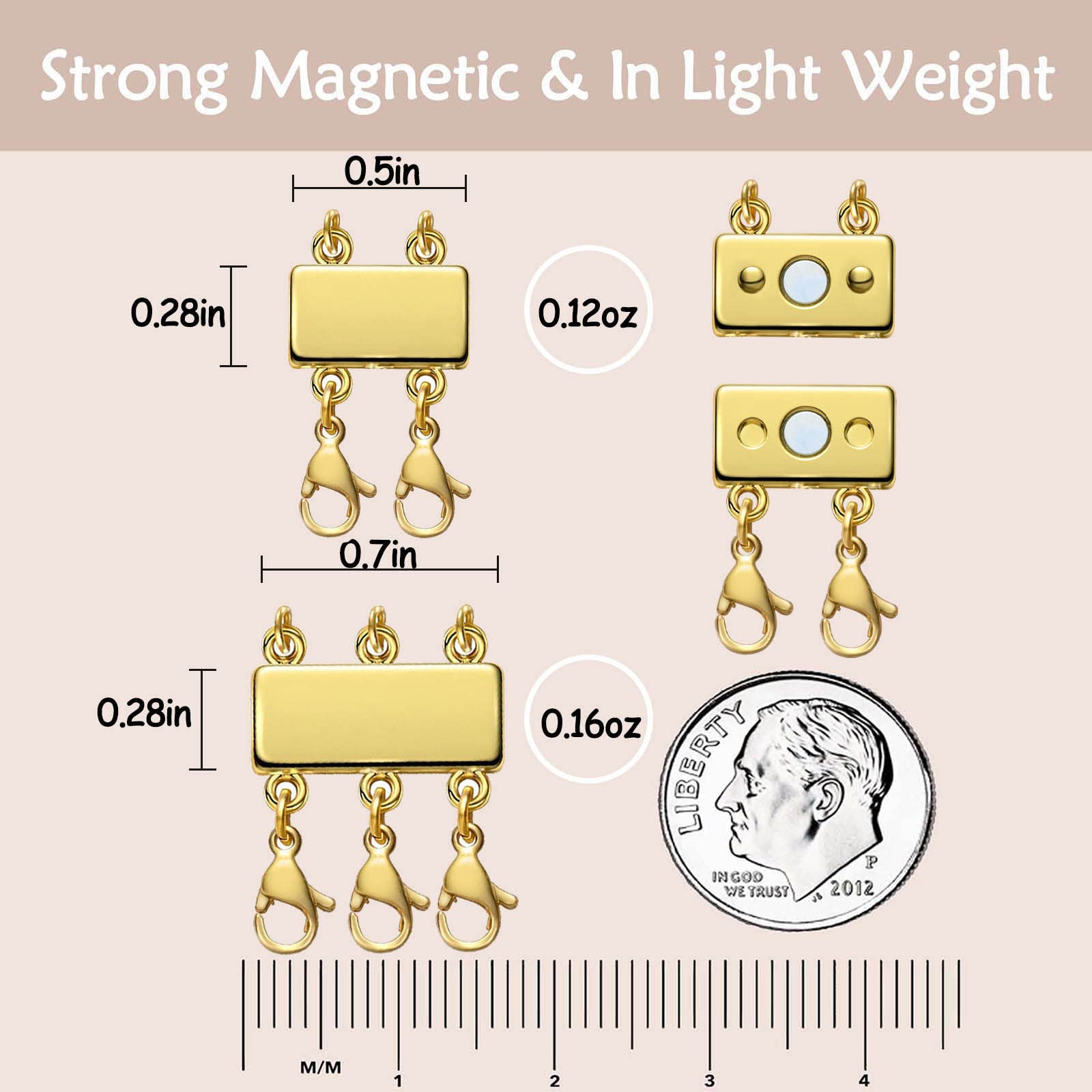 Snapklik.com : Necklace Layering Clasps Magnetic Slide Lock Clasp ...